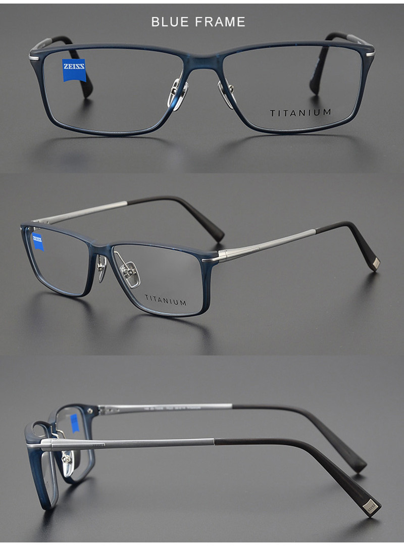 ZEISS Glasses Frame ZS75008 Pure Titanium Leg Business Full Frame Big ...