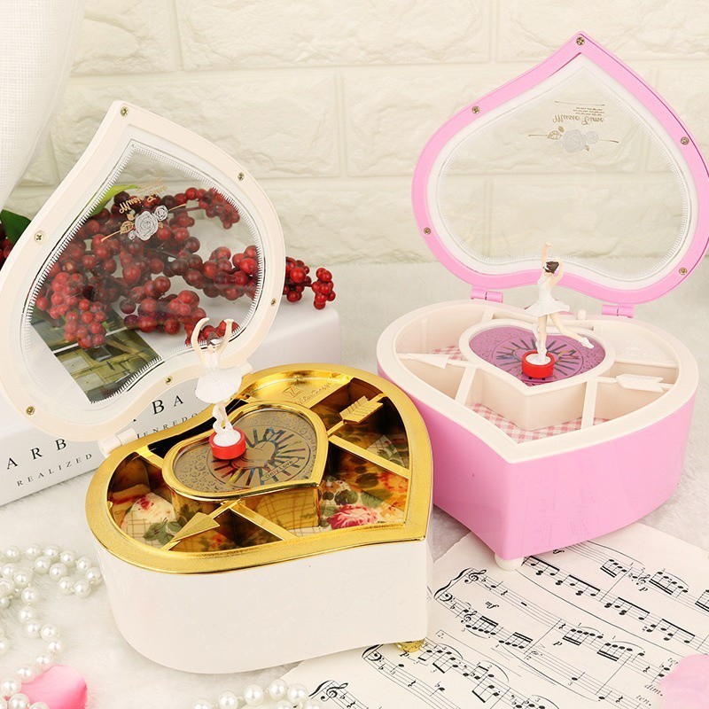 Amazthing Single Love Shape Music Box/ Kotak Musik with Dancer Birthday ...