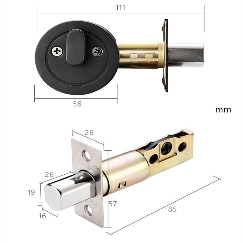304 Stainless Steel Atresia Double-sided Gold Invisible Lock Mortice ...