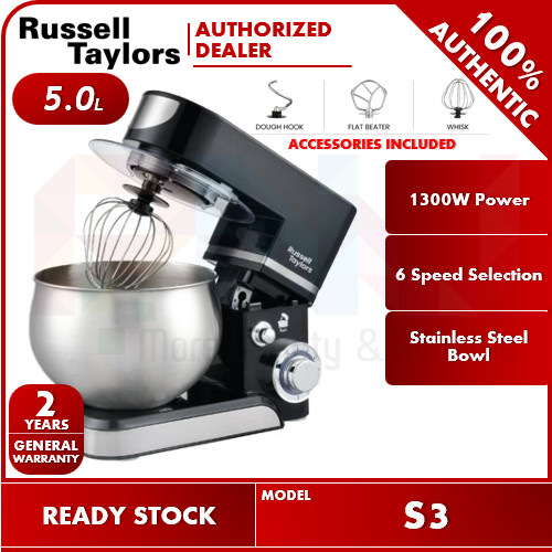Russell Taylors 5.0L | 1300W | 6 Speed Stand Mixer S3 | Shopee Malaysia