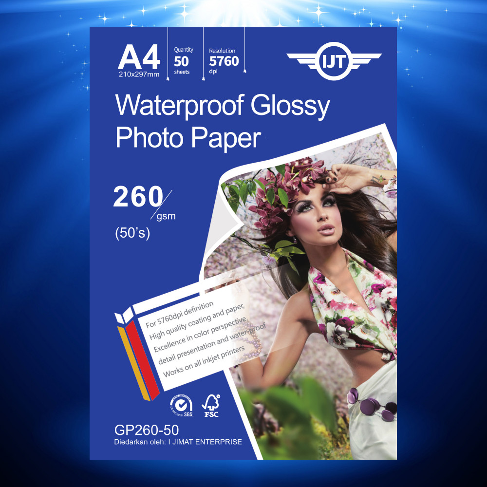 Glossy Photo Paper Image Printing A4 260gsm 260g 20pcs / 50pcs | Shopee Malaysia