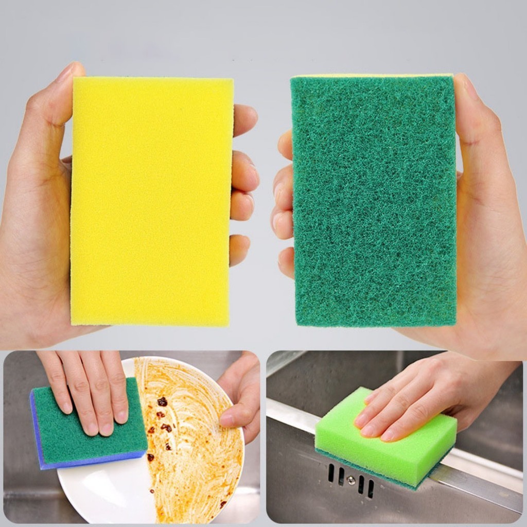 5Pcs/10Pcs Cleaning Sponge Scrubber Basin Dishwashing Magic Wipe ...