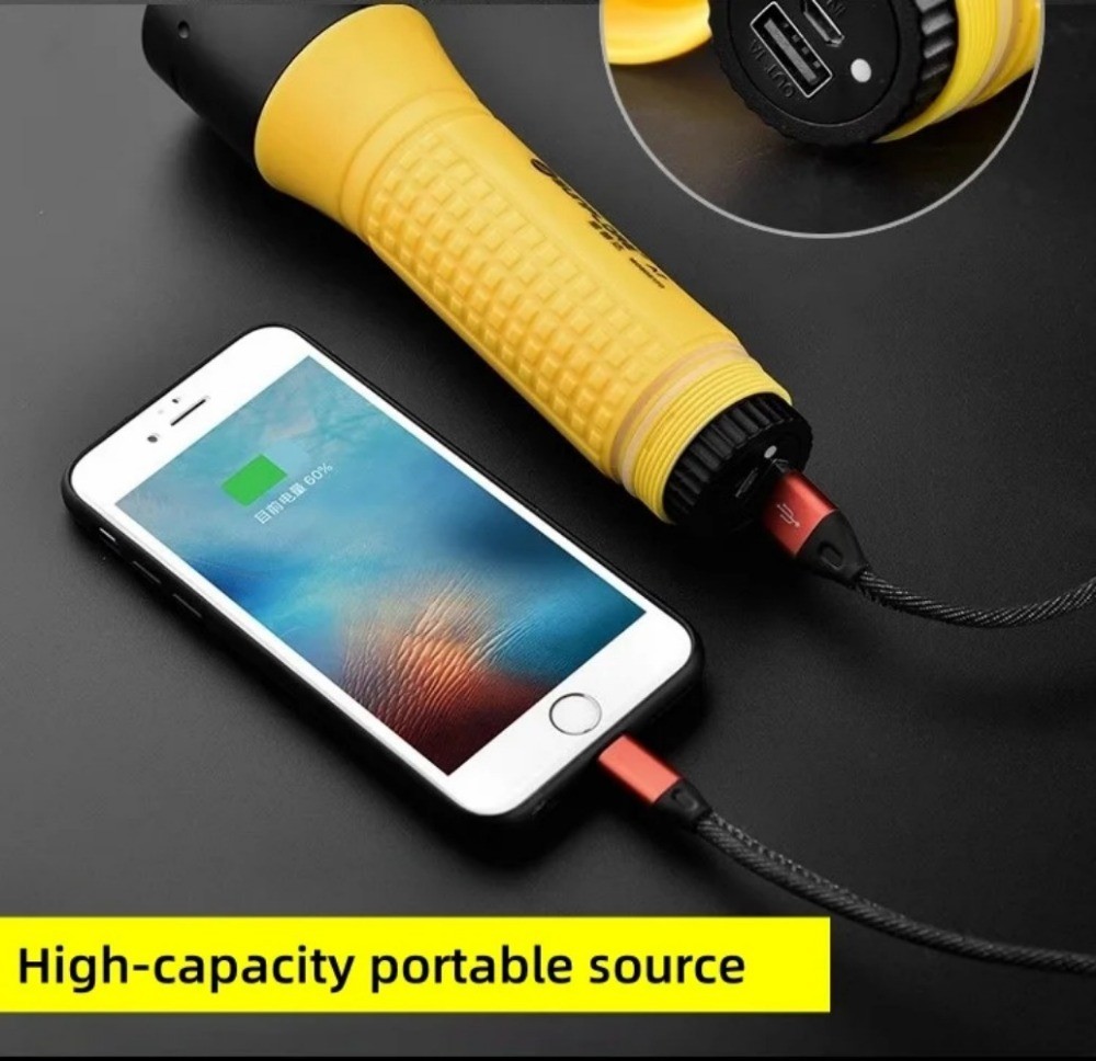 Professional Scuba Diving Flashlight IPX68 Waterproof Underwater 100m ...