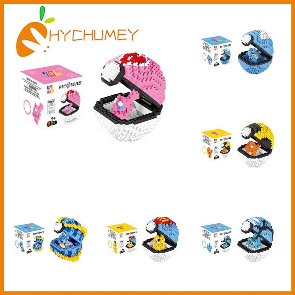 Micro Pokémon 500-piece Building Bricks – Kids Gift Toy Block Set ...