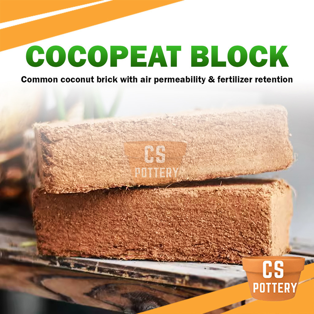 650g Cocopeat Block Compressed Cocopeat Brick Premium Coir Coco Peat Garden Soil Bongkah Sabut ...