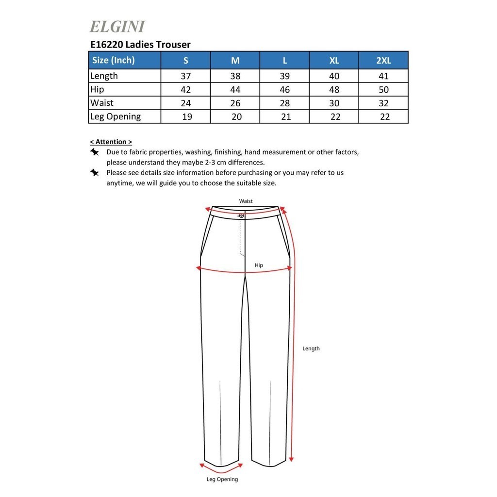 ELGINI E16220 Seluar Wanita S-XXL | Ladies Trousers | Shopee Malaysia