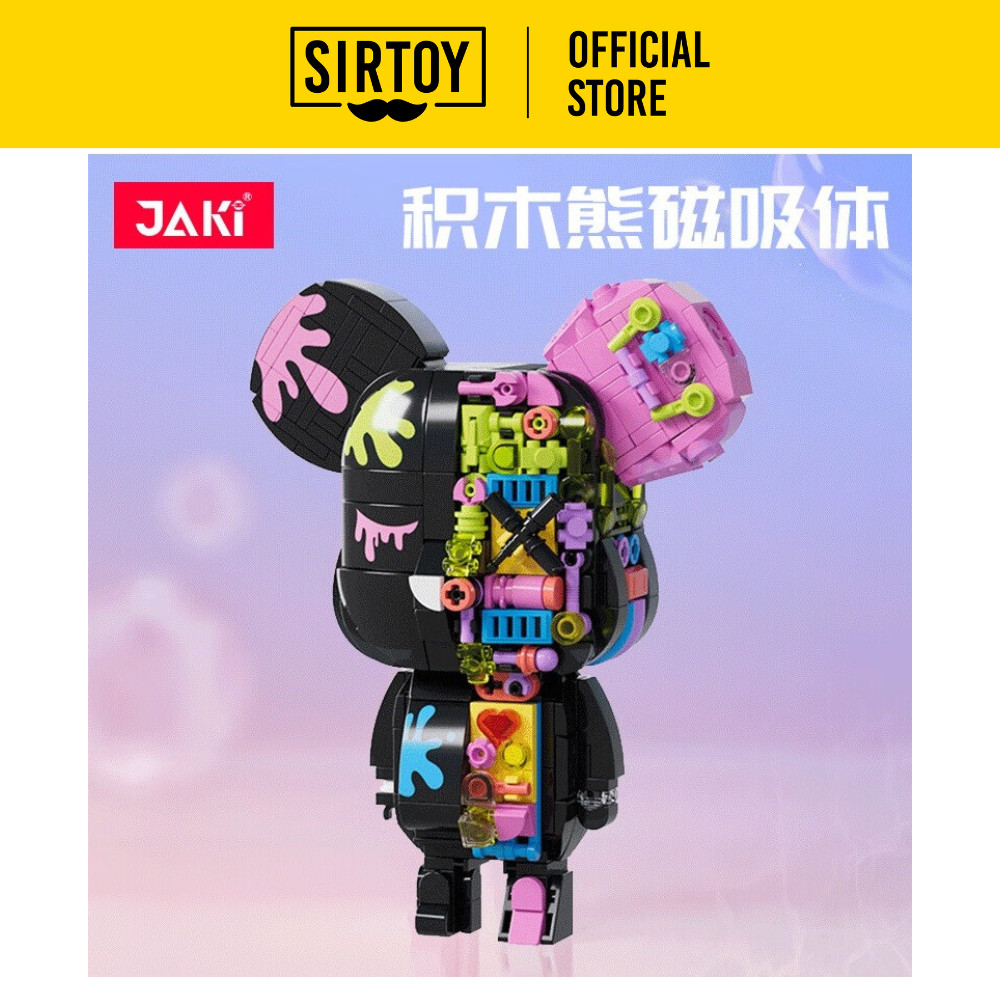 Jaki Magnet Bear Building Blocks (Black) 佳奇积木熊磁吸体(赛博黑) | Shopee Malaysia