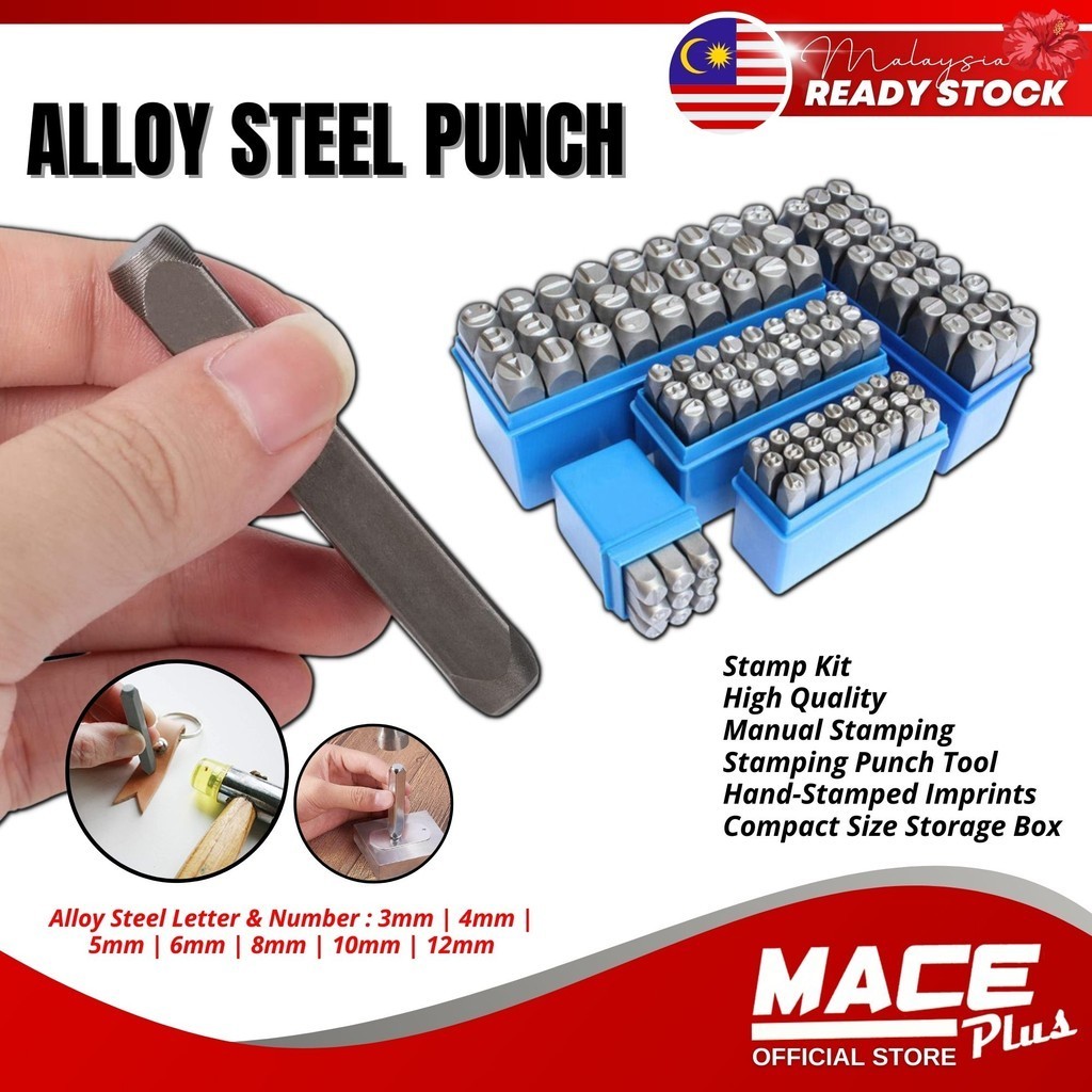 Number and Letter Stamp Set (36pcs Punch Set A-Z & 0-9) Manual Stamping ...