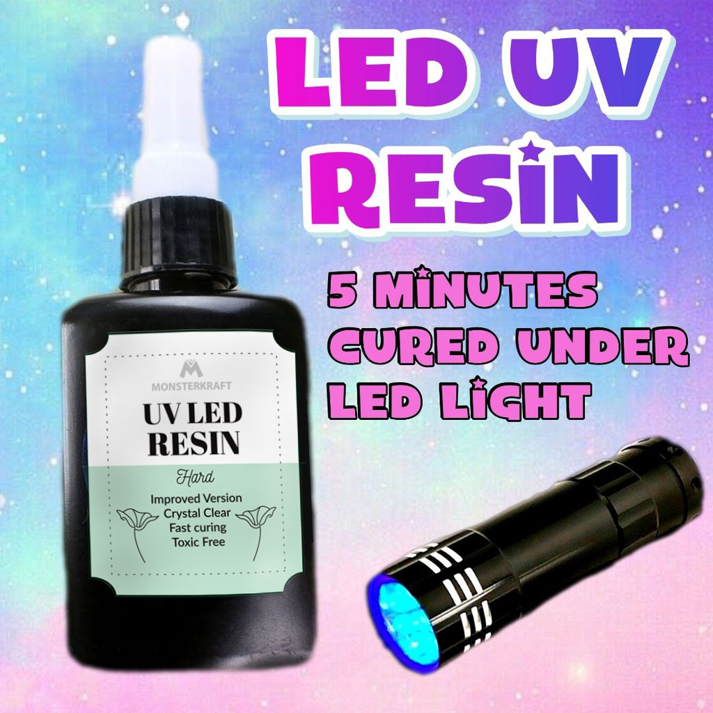 5-minutes Curing LED UV RESIN LED 100 gram New Formula 水晶滴胶 UV 胶 ...