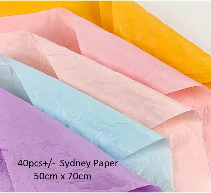 40pcs+/- Sydney Wrapping Paper Kertas Bunga Kraft Paper Kertas Renyuk ...