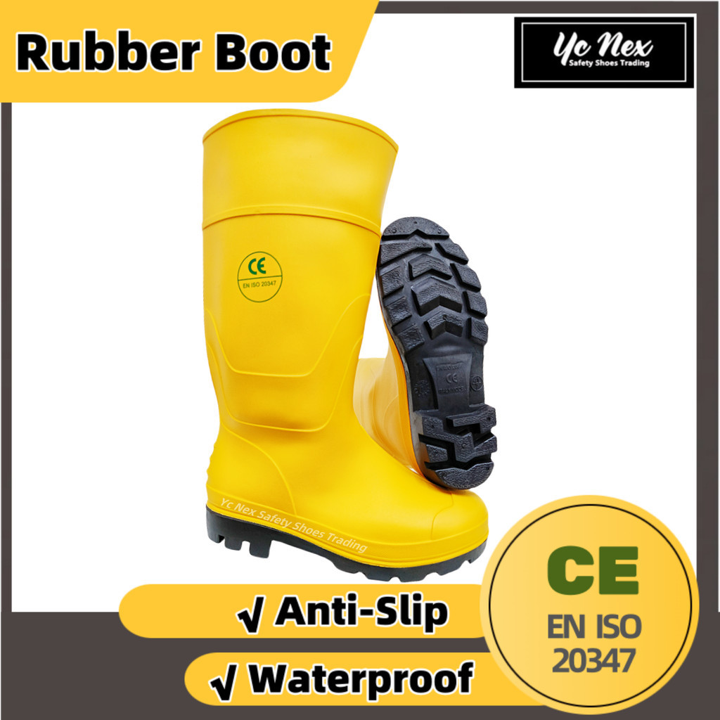 RUBBER BOOT RAIN BOOT 38CM WITH CE EN ISO 20347 | Shopee Malaysia