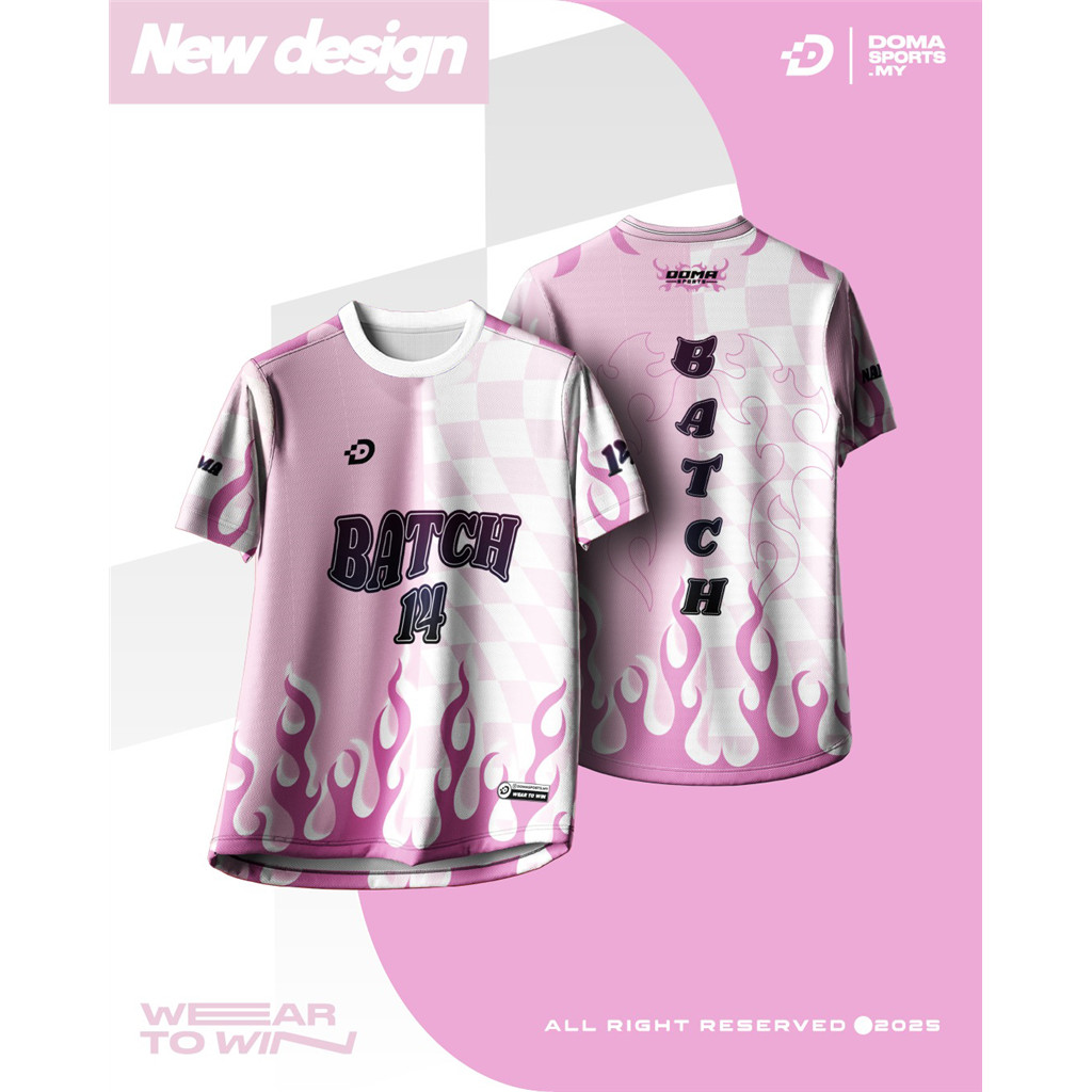 【Free Custom Name】BATCH 14 Retro design Class uniform Jersey Baju ...