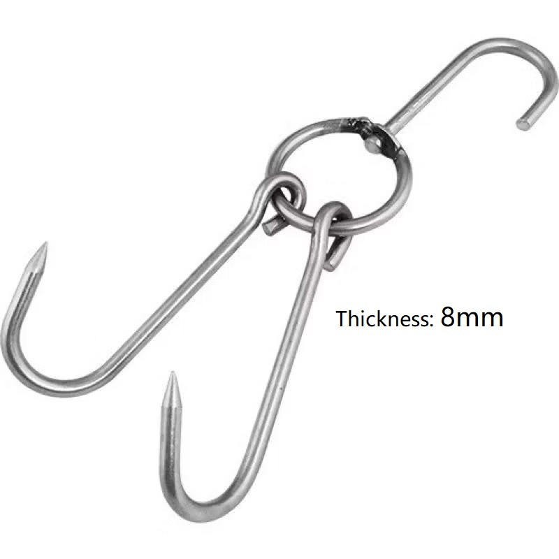 HORSE BRAND Stainless Steel Meat Hook EXTRA THICK 3 Head Besi Gantung ...