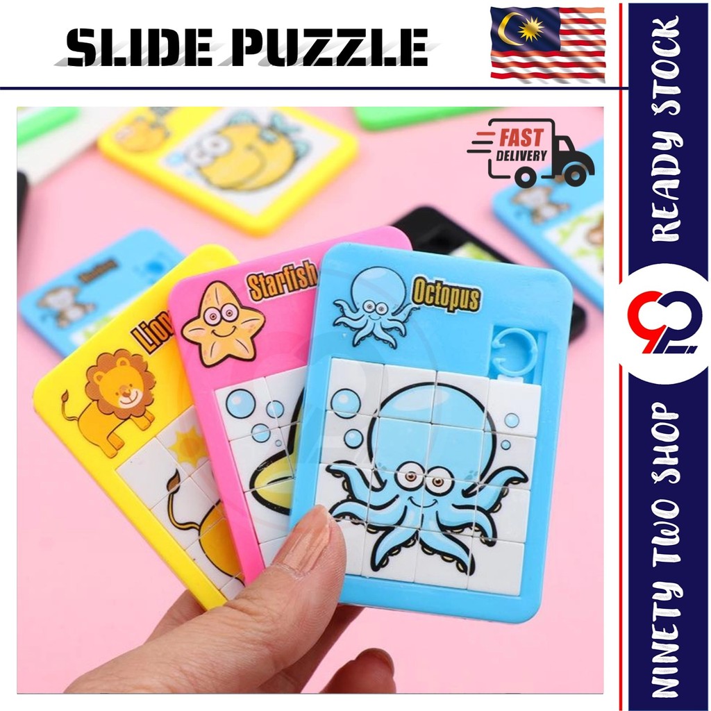 16pcs Slide Puzzle Kids Jigsaw Early Learn Doorgift Gift Goodies ...