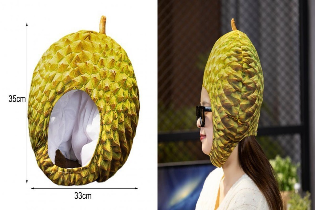 SGW_ Fruit Headgear Simulation Durian Hat Cute Funny Cross-dressing ...