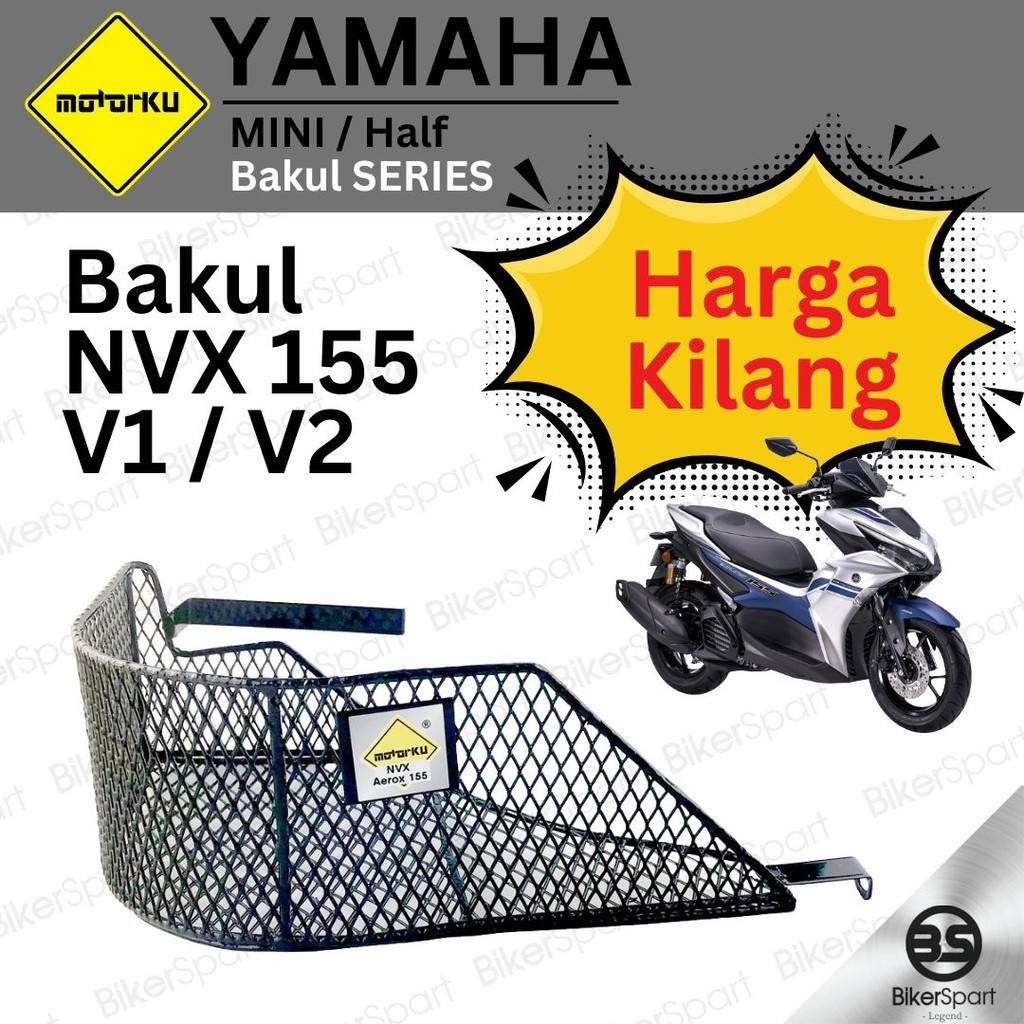 EDISI TERHAD YAMAHA NVX AEROX 155 V1 & NVX V2 Bakul Sisi Tepi Jaring ...