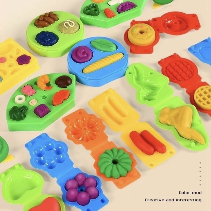 Playdoh Clay Toy Set Pretend Play Set Toys Burger Dough Set Ice Cream ...
