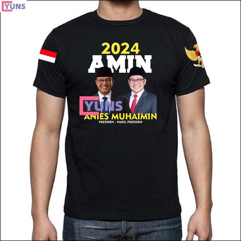 Yuns BAJU KAOS ANIES MUHAIMIN AMIN IN AJA DULU CAPRES CAWAPRES 2024 ...