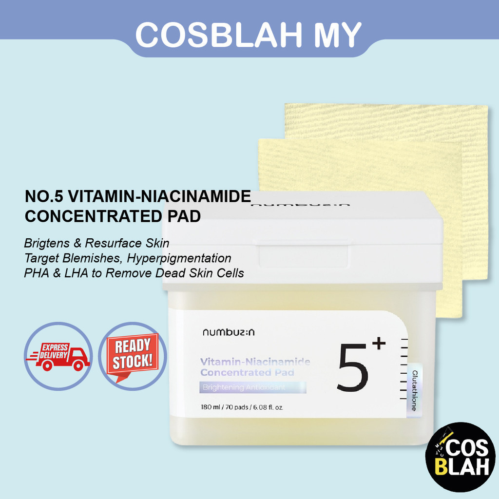 NUMBUZIN No.5 Vitamin-Niacinamide Concentrated Pad 180ml (70Pads) | Shopee Malaysia