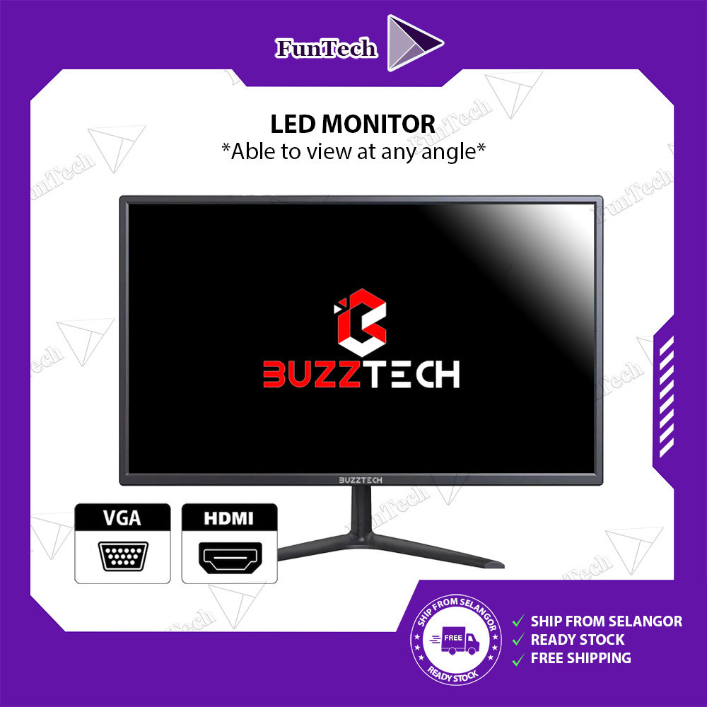 FunTech Buzztech 19 Inch 23 Inch Full HD LED Gaming Monitor PC Monitor ...