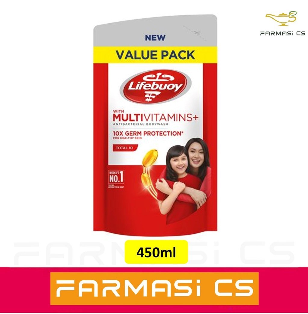 Lifebuoy Total 10 With Multivitamins + Antibacterial Body Wash Refill ...