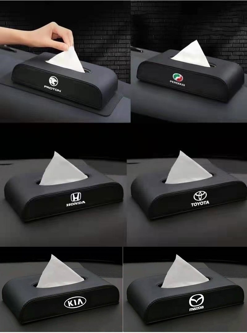 Leather Car Tissue Box Holder for Perodua Proton Toyota Honda Nissan ...