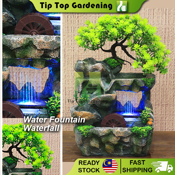 Meja Air Pancut Kecil Air Terjun Hiasan Rumah Water Fountain Waterfall ...