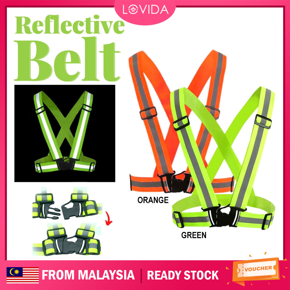 LOVIDA Adjustable Reflective Safety Belt Vest Outdoor Night Security ...