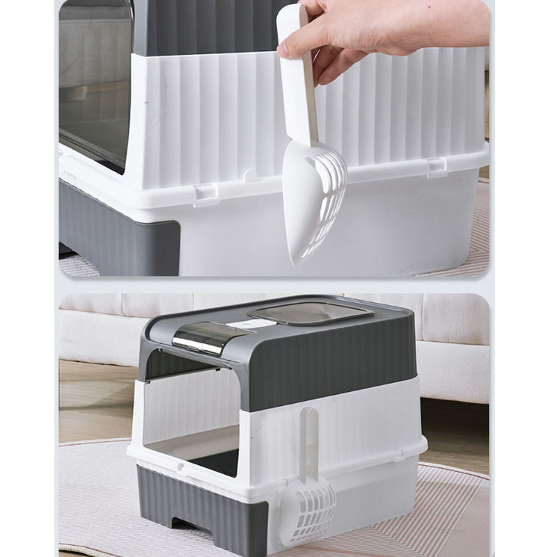 Pet Cleaning Automatic Cat Toilet Products Plastic Large Space Box ...