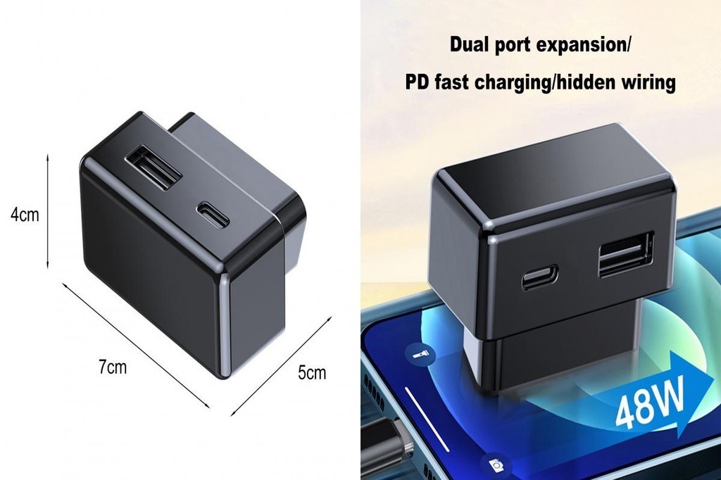 SDRU Fast Charging Head Plug Ports Extender Tesla Model 3/y Car Plug ...