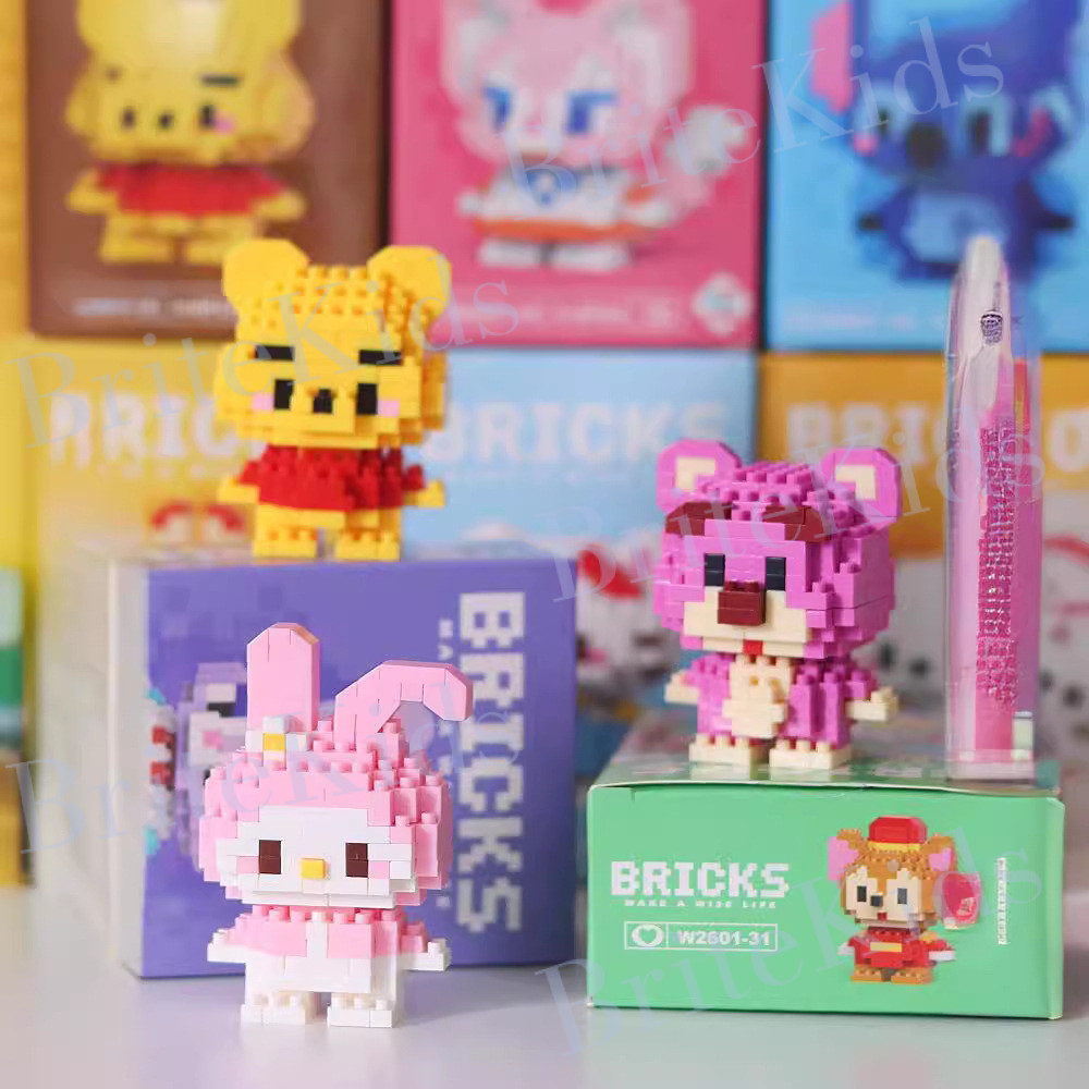 DIY Kuromi Building Block Sanrio Lotso Winnie Cute Cartoon Nano Block ...