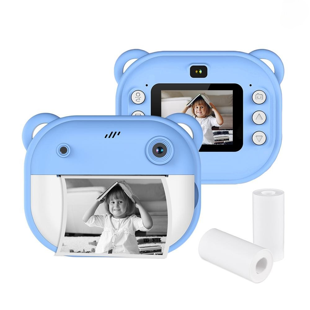 1080P Kids Digital Camera Portable Dual Lens Instant Print Camera 2 ...