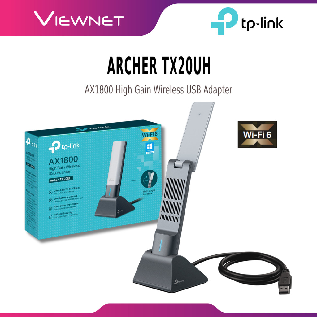 TP-LINK ARCHER TX20UH AX1800 WI-FI 6 HIGH GAIN DUAL BAND WIRELESS USB ...