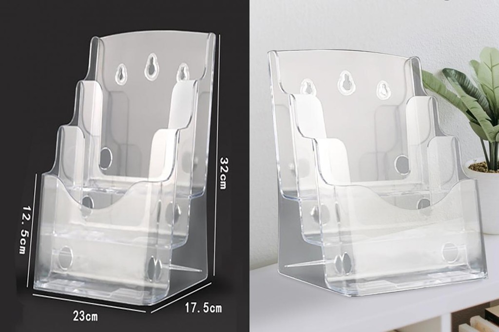MYT- Wall Mounted Brochure Holder 3-tier Acrylic Brochure Holder ...