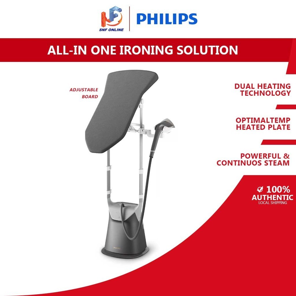 Philips All In One Iron 8000 Series Stand Steamer Garment Care GC628/86 ...