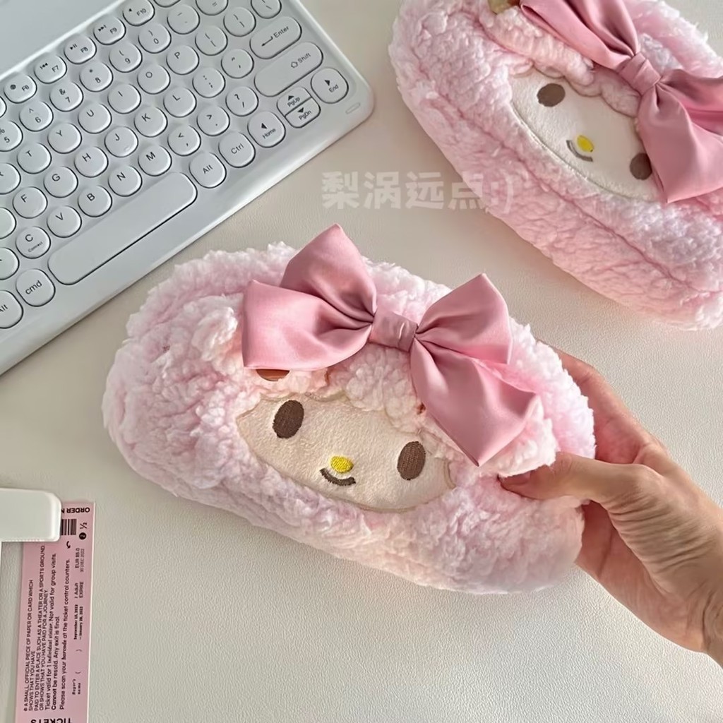 Portable Pencil Case Ins Plush Pencil Bag Korean Large Capacity Pencil ...