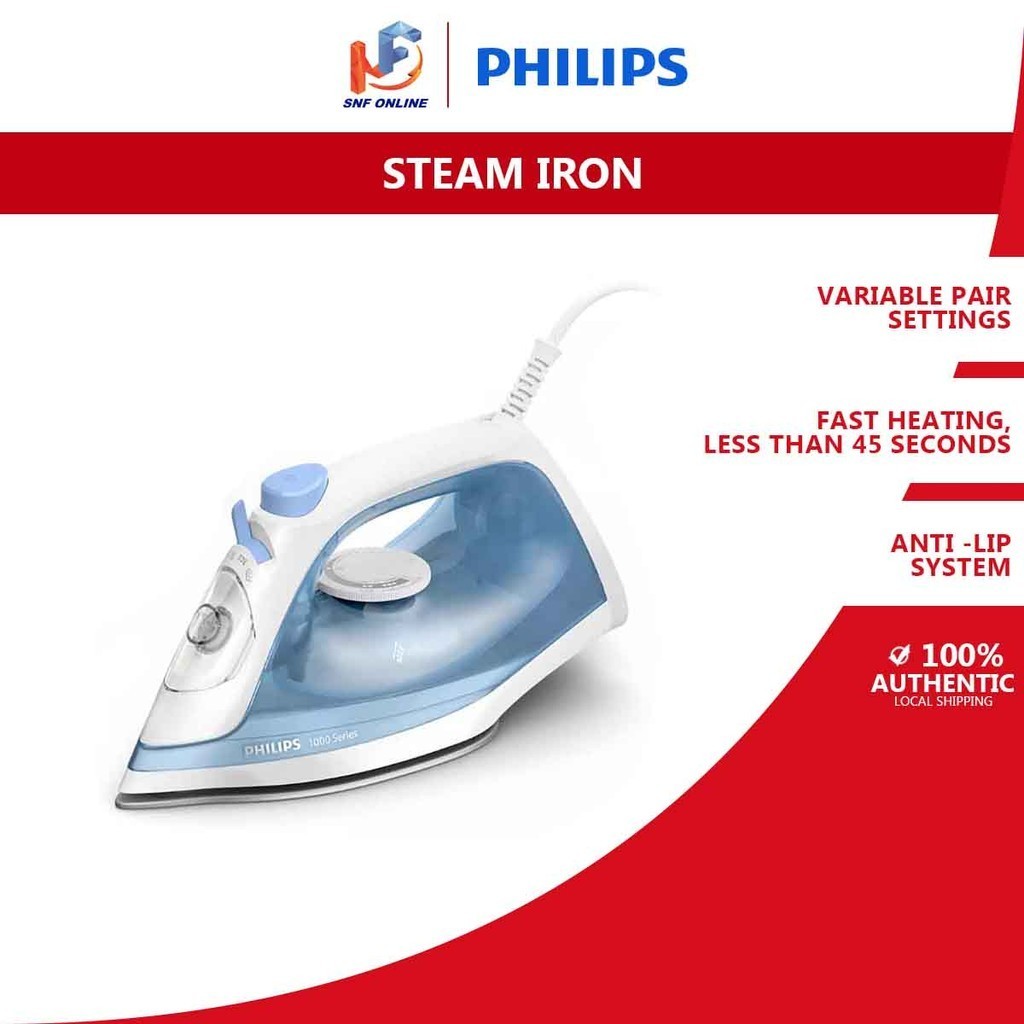 PHILIPS Seterika Wap Steam Iron DST1010/20 | Shopee Malaysia