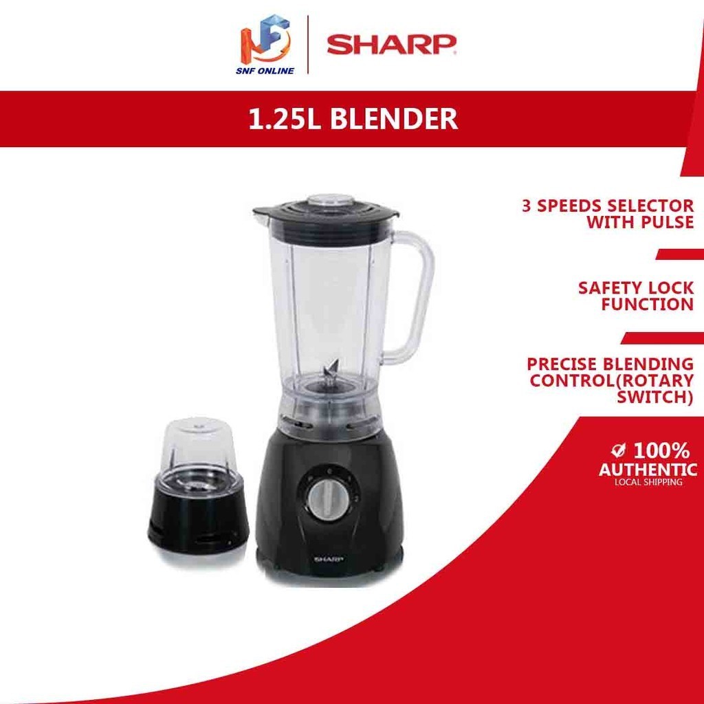 Sharp Pengisar - 1.25L Blender With Dry Mill EM131BK | Shopee Malaysia