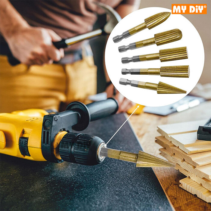 MYDIYHOMEDEPOT - HSS ROTARY BURR RASP FILE DRILL BIT SET ROTARY WOOD ...