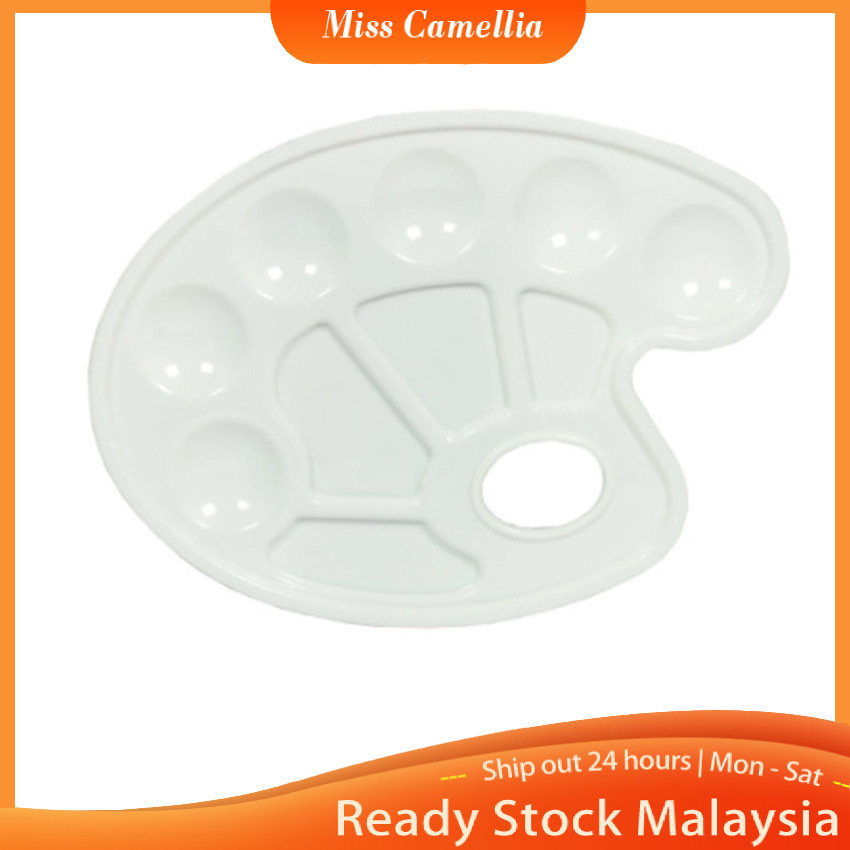 White Pallette Paint Tray Color Palette Oil Watercolour Colored 10 ...