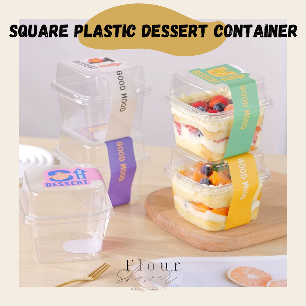 FS 250ml Plastic Container With Lid | Jelly Cup Mousse Cup Pudding Yogurt | Bekas Plastik Jelly ...
