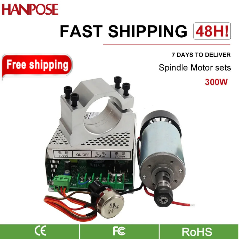 hanpose Fixture (with screws) 300W spindle motor 0.3kw air-cooled ...