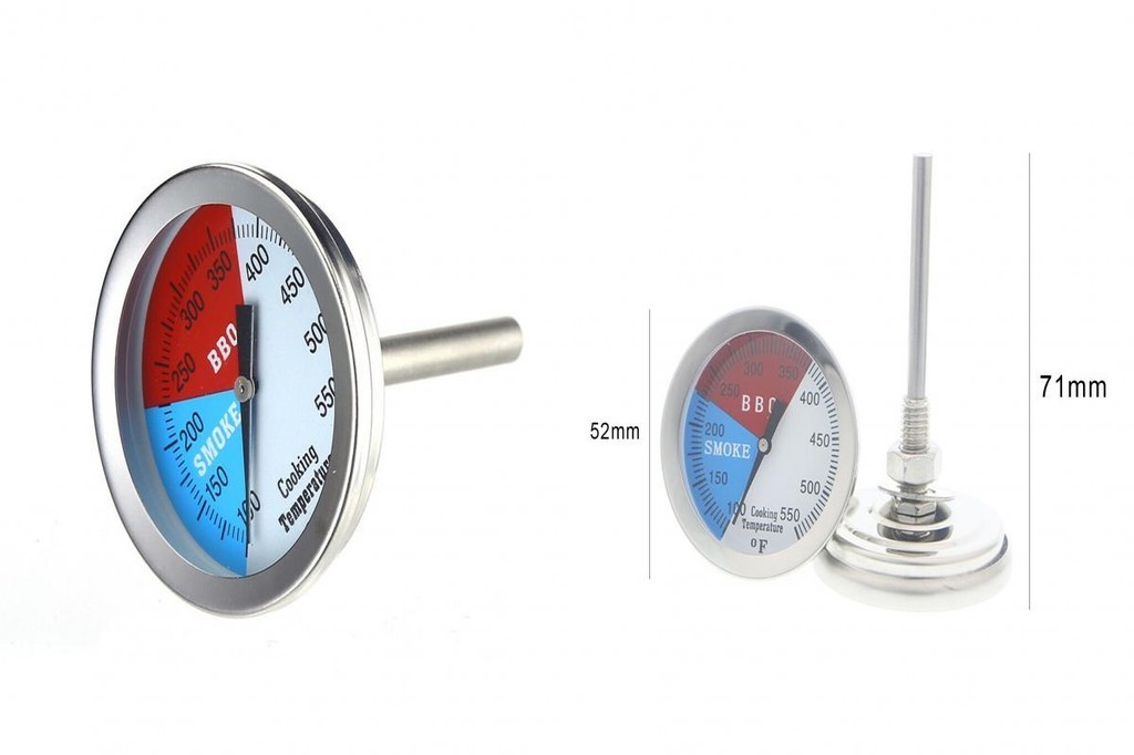 CHEER Easy Reading BBQ Thermometer Gauge Quick Response Stainless Steel ...