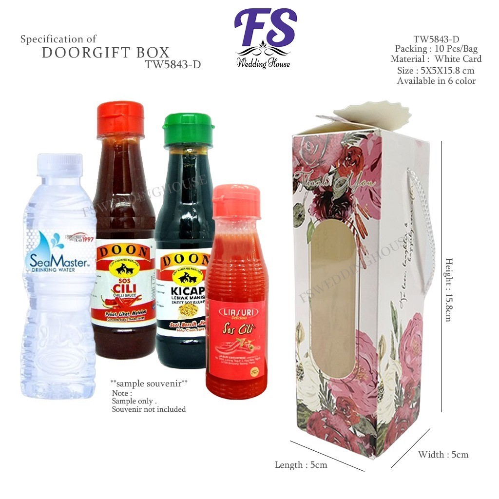 10PCS - Doorgift Box/Kotak Kicap/Doorgift Kotak Botol Kicap/Sos Cili ...