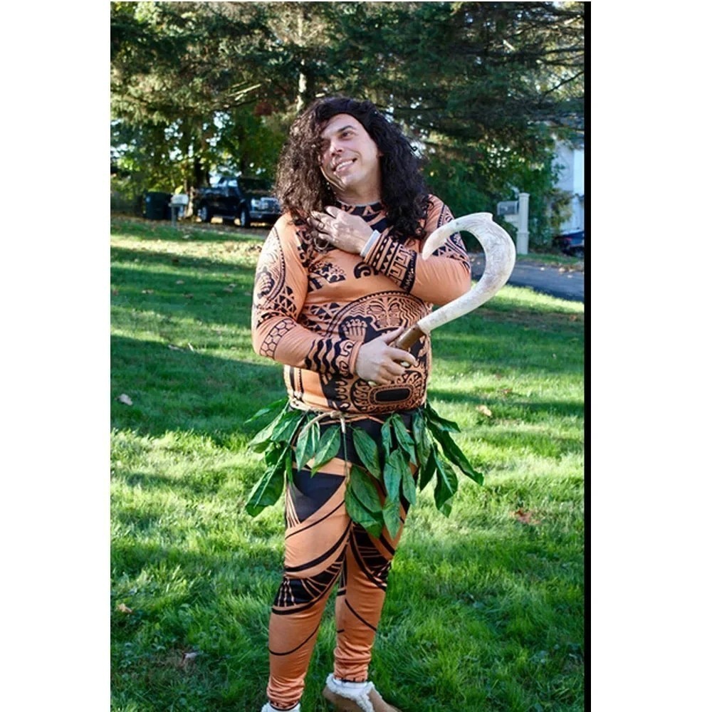 Moana Maui Tattoo Cosplay Costume Halloween Cosplay Adult Mens Costume ...
