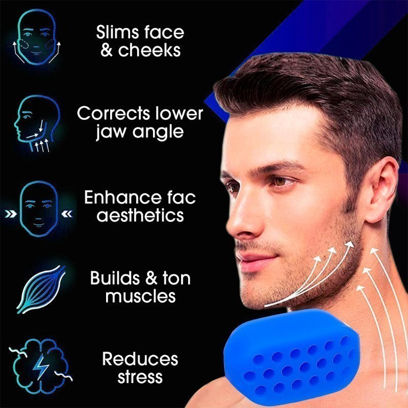 2Pcs/Set Thin Face Masseter Muscle Trainer - Silicone Mandibular Line ...