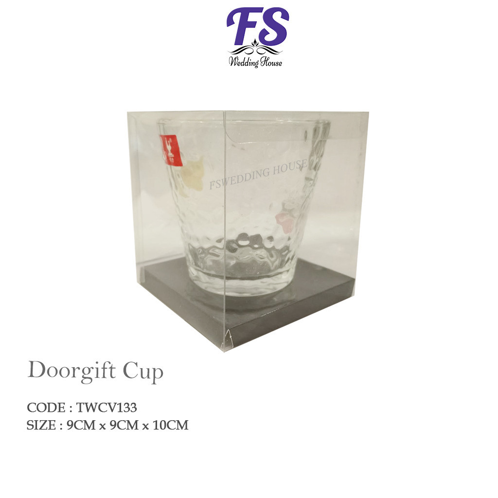 1 SET - DOORGIFT GLASS/WEDDING DOORGIFT/MUG KACA/GIFT KACA/CRYSTAL ...