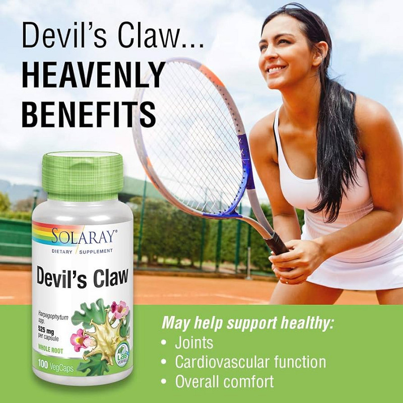 Solaray Devil's Claw Reduce Joints Pain & Inflammation (100s cap / 2x100s cap) | Shopee Malaysia