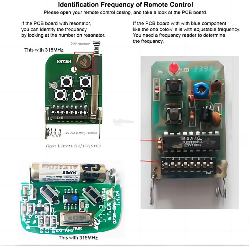Remote control 433mhz Waterproof of duplicating Remote control frequency of electric telescopic ...