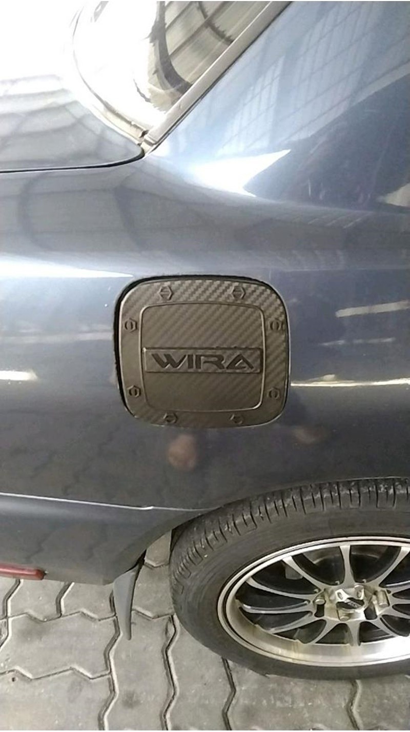 Proton Wira Fuel Tank Cover Fuel Cap Trim Oil Protector Shining Carbon ...